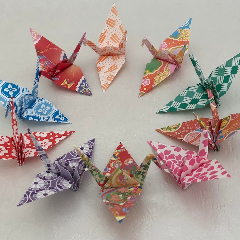 100 Grues Origami impression washi Papier Japonais - Etsy France
