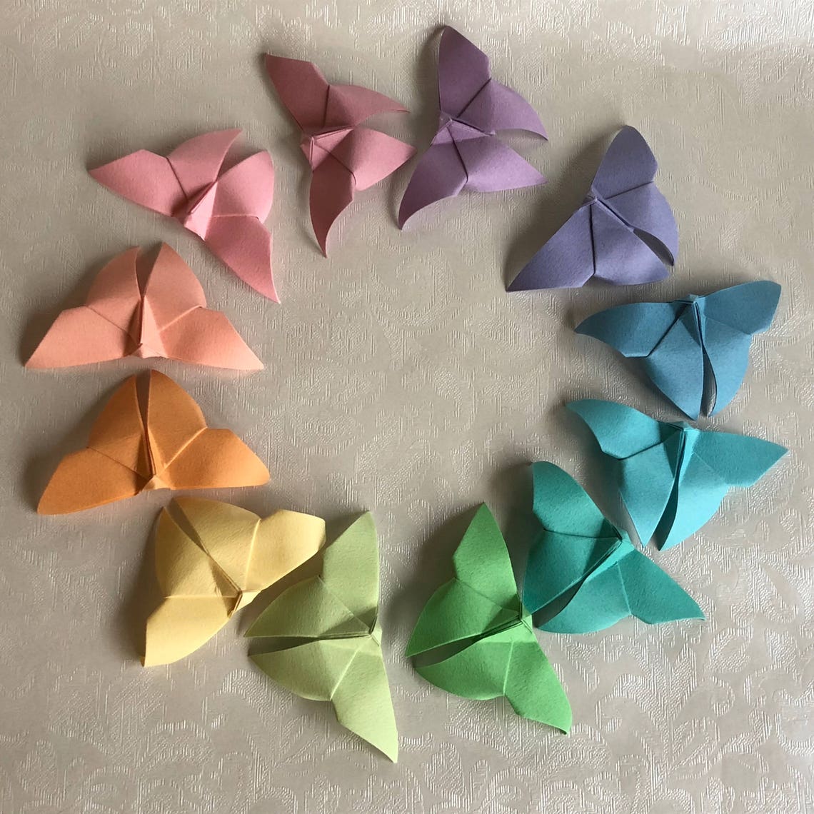 96 Origami Butterflies Pastel Colors Japanese Paper | Etsy