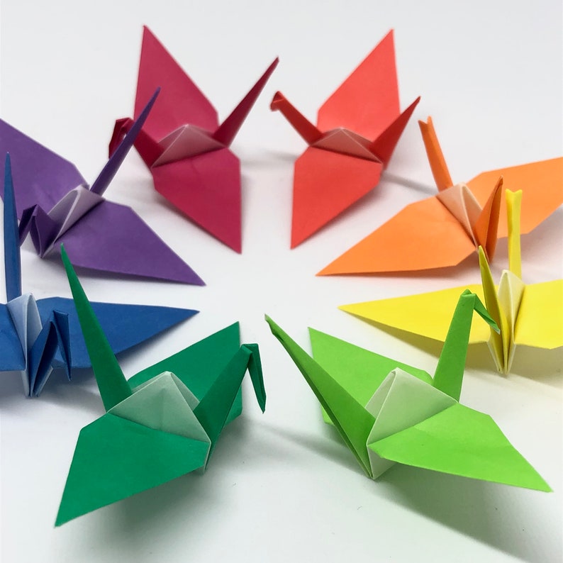 1024 Origami Cranes Harmony Japanese Paper Size S - Etsy
