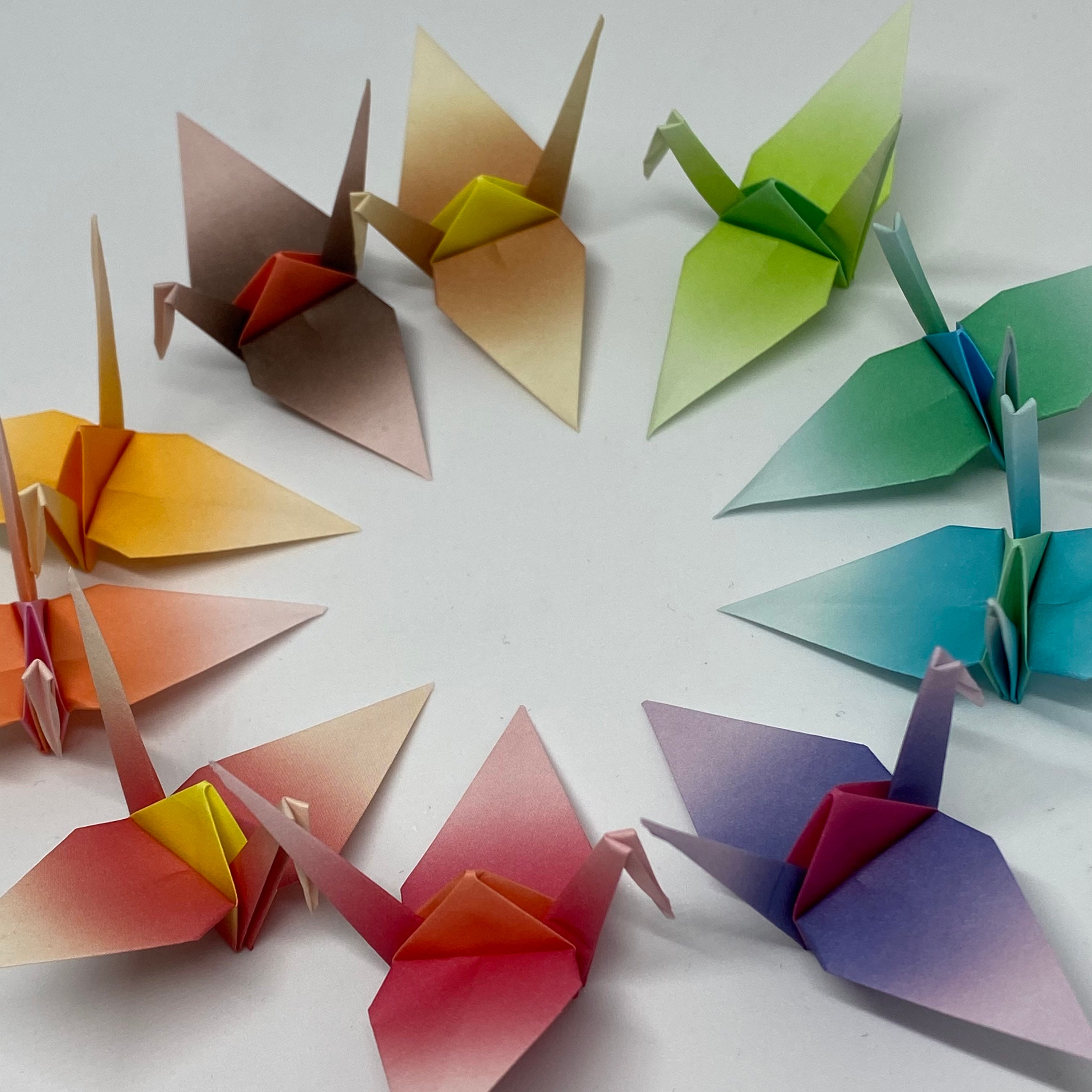 100 Origami Cranes Harmony Corona Japanese Paper Size S - Etsy