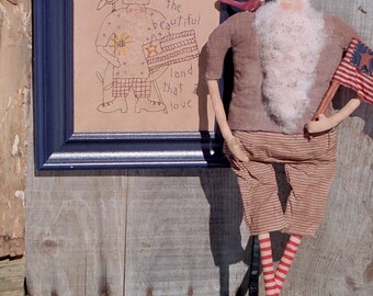 Instant Download PDF Pattern for an Americana Uncle Sam Doll and ...