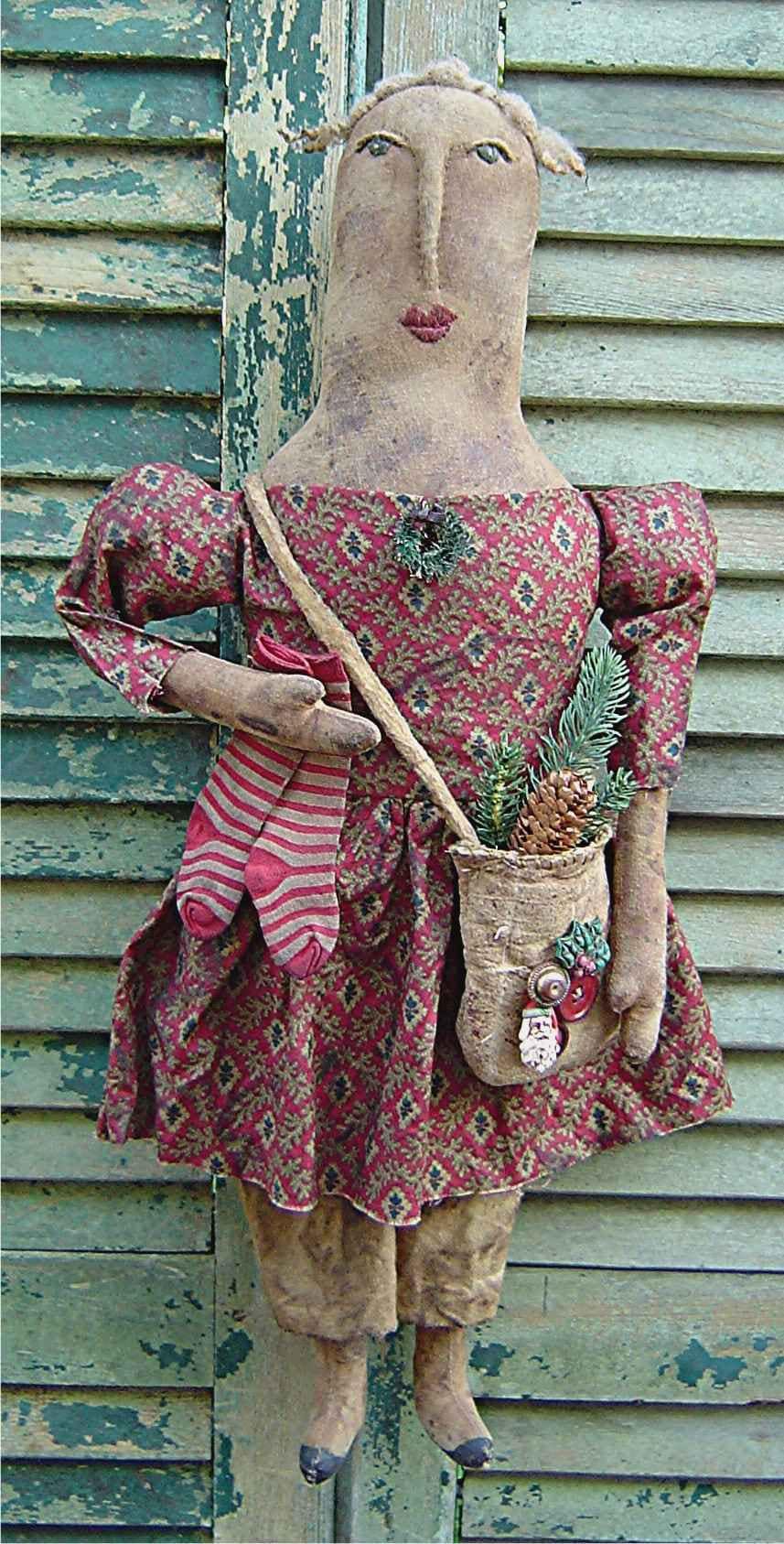 Primitive Christmas Doll Sewing Pattern: Rustic Farmhouse Decor (PDF ...