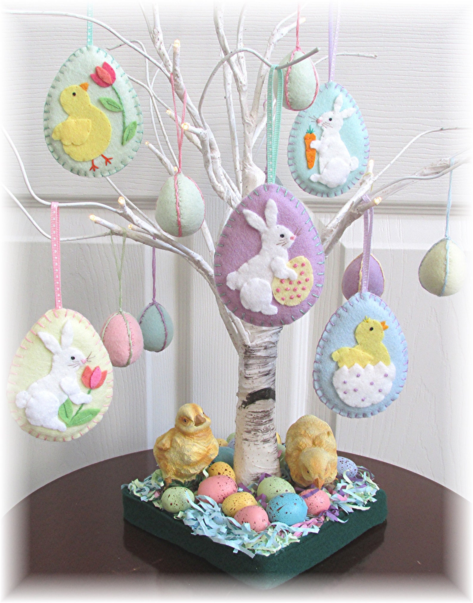 PDF Pattern for Easter Spring Wool Felt Applique Ornaments. - Etsy