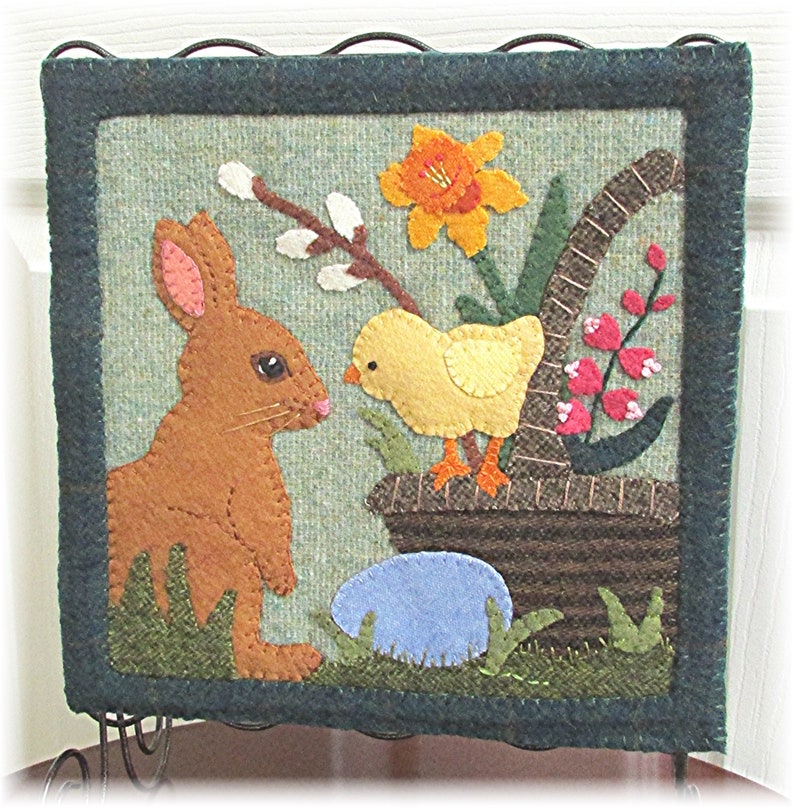 Wool Applique Instant Download PDF Pattern for Easter Spring | Etsy