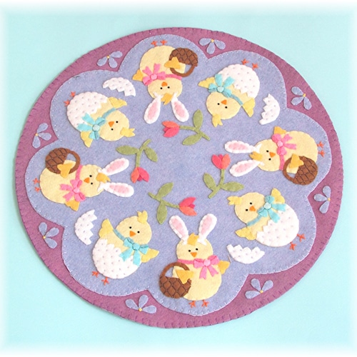 Wool Felt Applique PDF Pattern for Candle Mat / Penny Rug / | Etsy