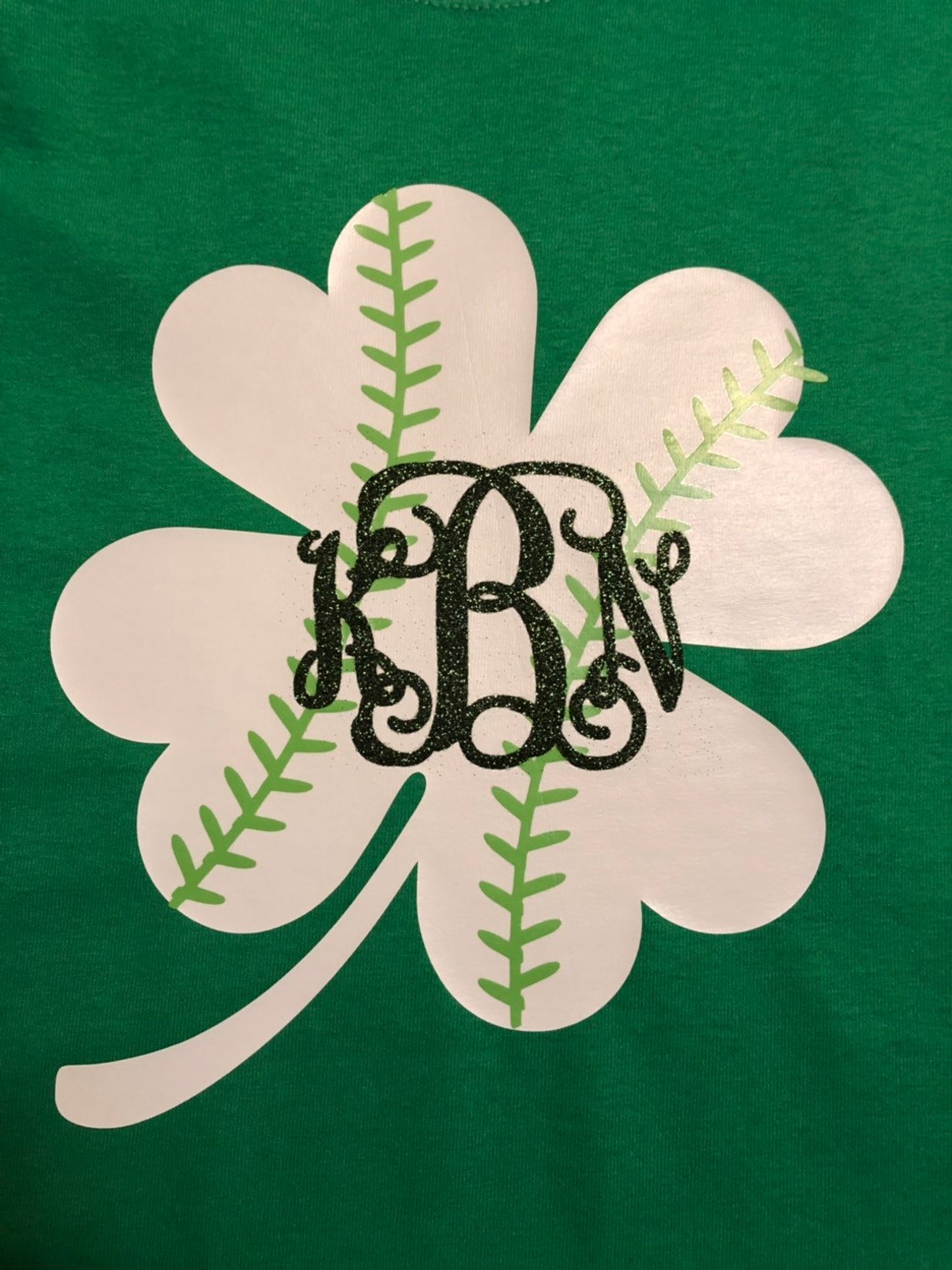 St. Patrick's Day Baseball Shamrock Personalized Short Sleeve Tshirt ...