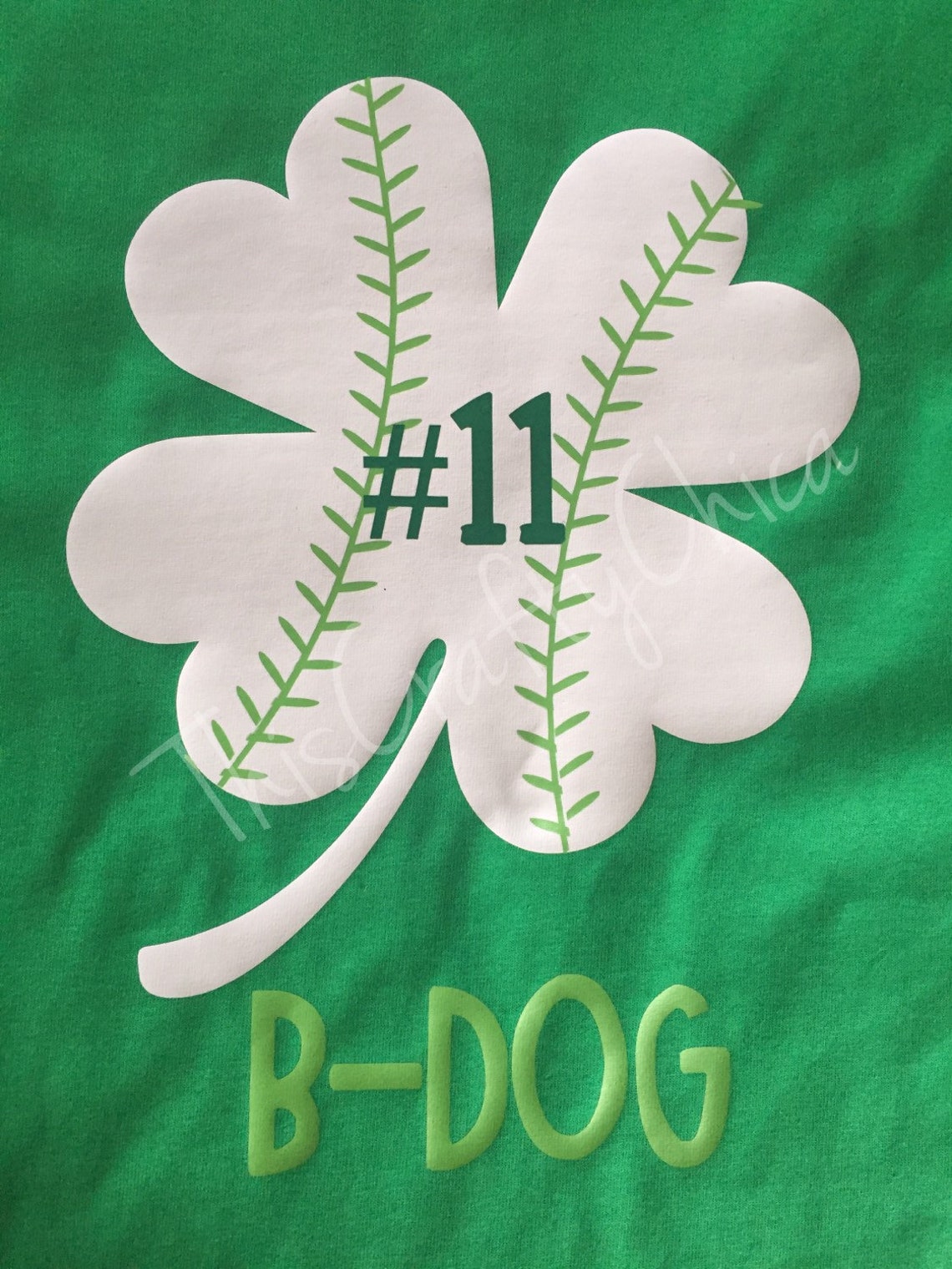 St. Patrick's Day Baseball Shamrock Personalized Short Sleeve Tshirt ...
