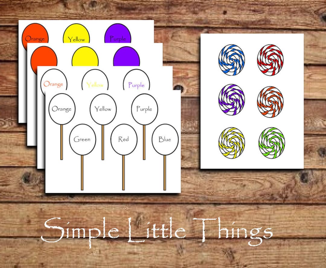 Color Matching Lollipop Activity - DIY Printables for Toddlers ...