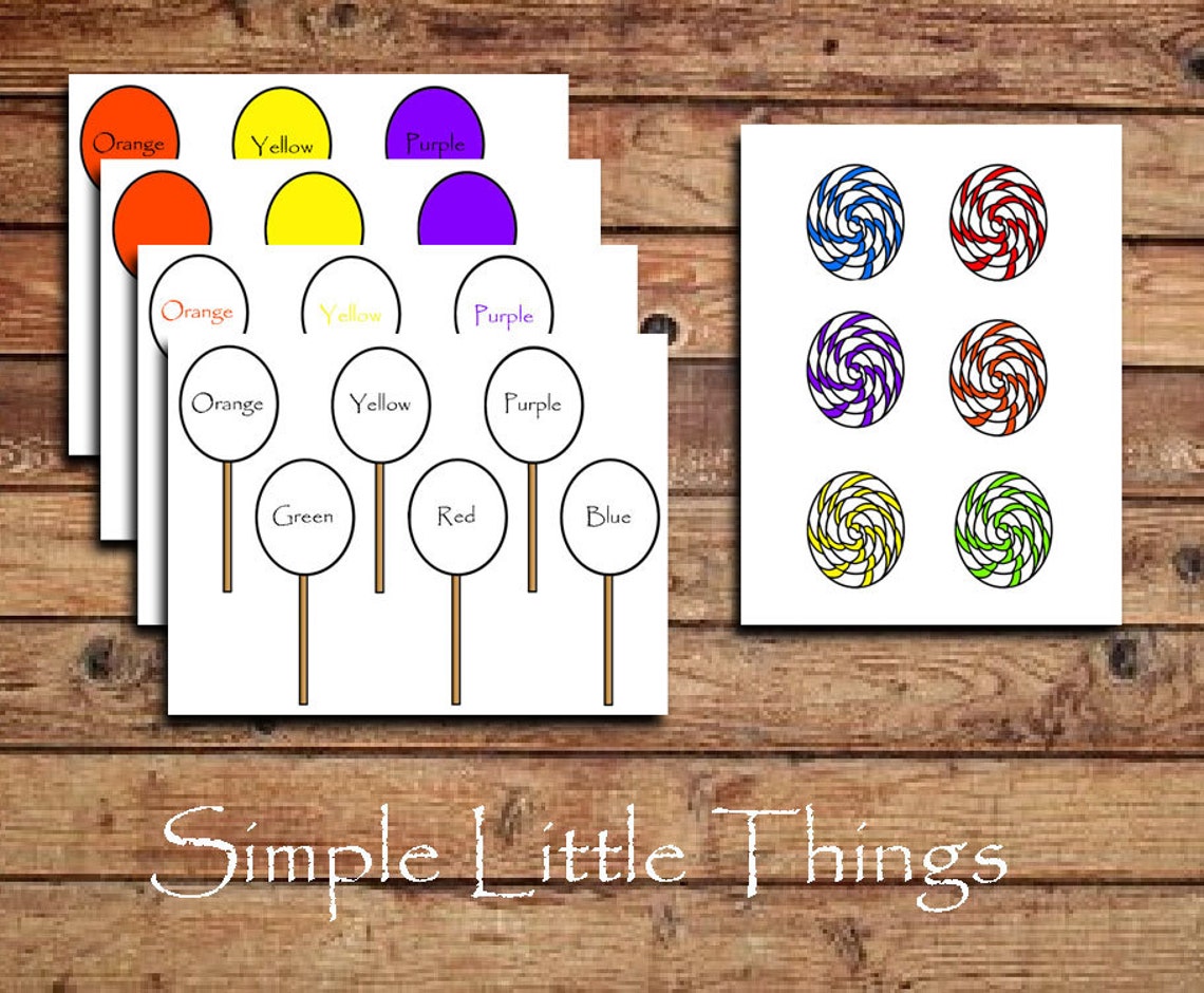 Color Matching Lollipop Activity - DIY Printables for Toddlers ...