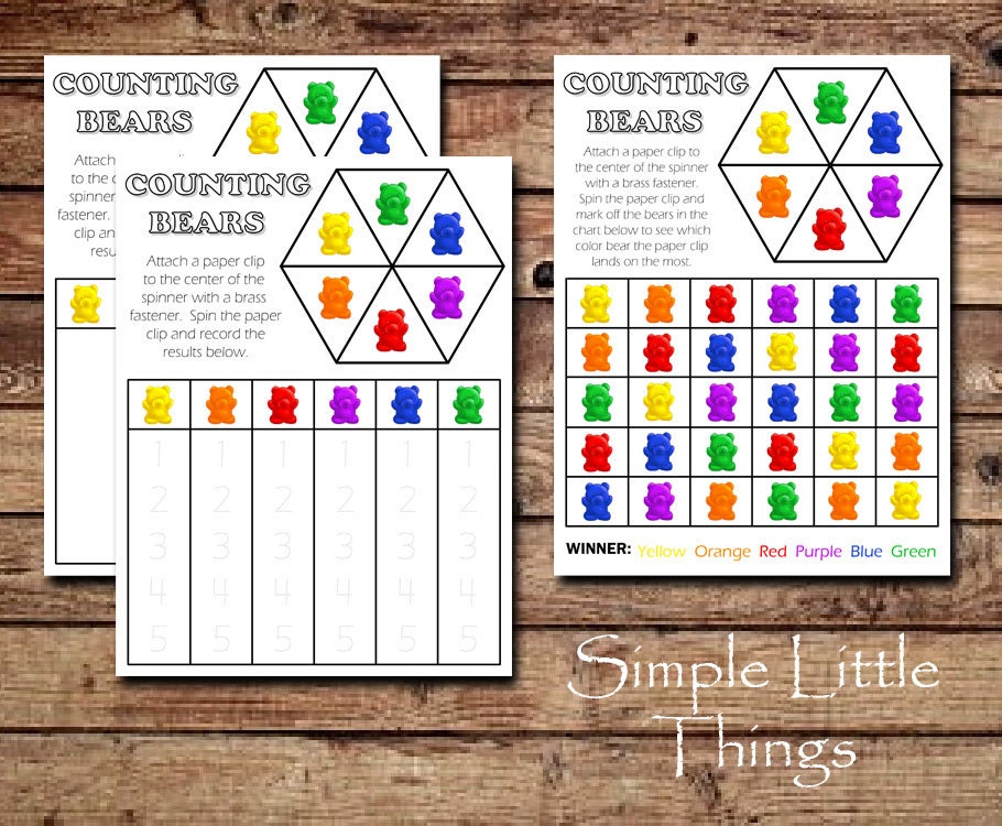 Counting Bears Probability Activity - DIY Printables for Toddlers ...