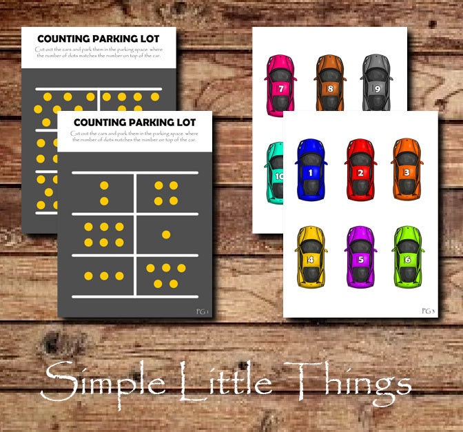 Car Math Activity - PDF, DIY Printables for Toddlers, Teaching ...