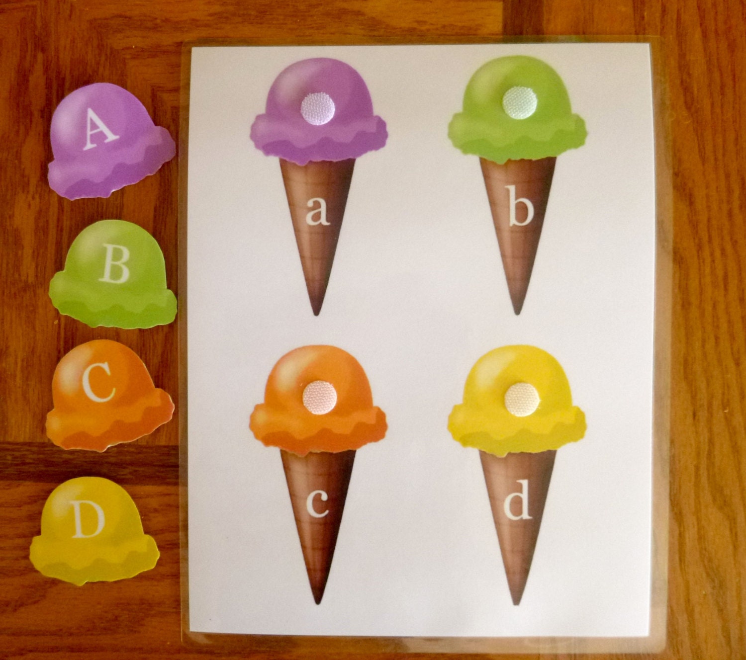 Alphabet Matching Ice Cream Cones Activity - DIY Printables for ...