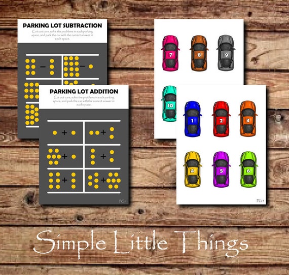 Car Math Activity PDF DIY Printables for Toddlers Teaching - Etsy