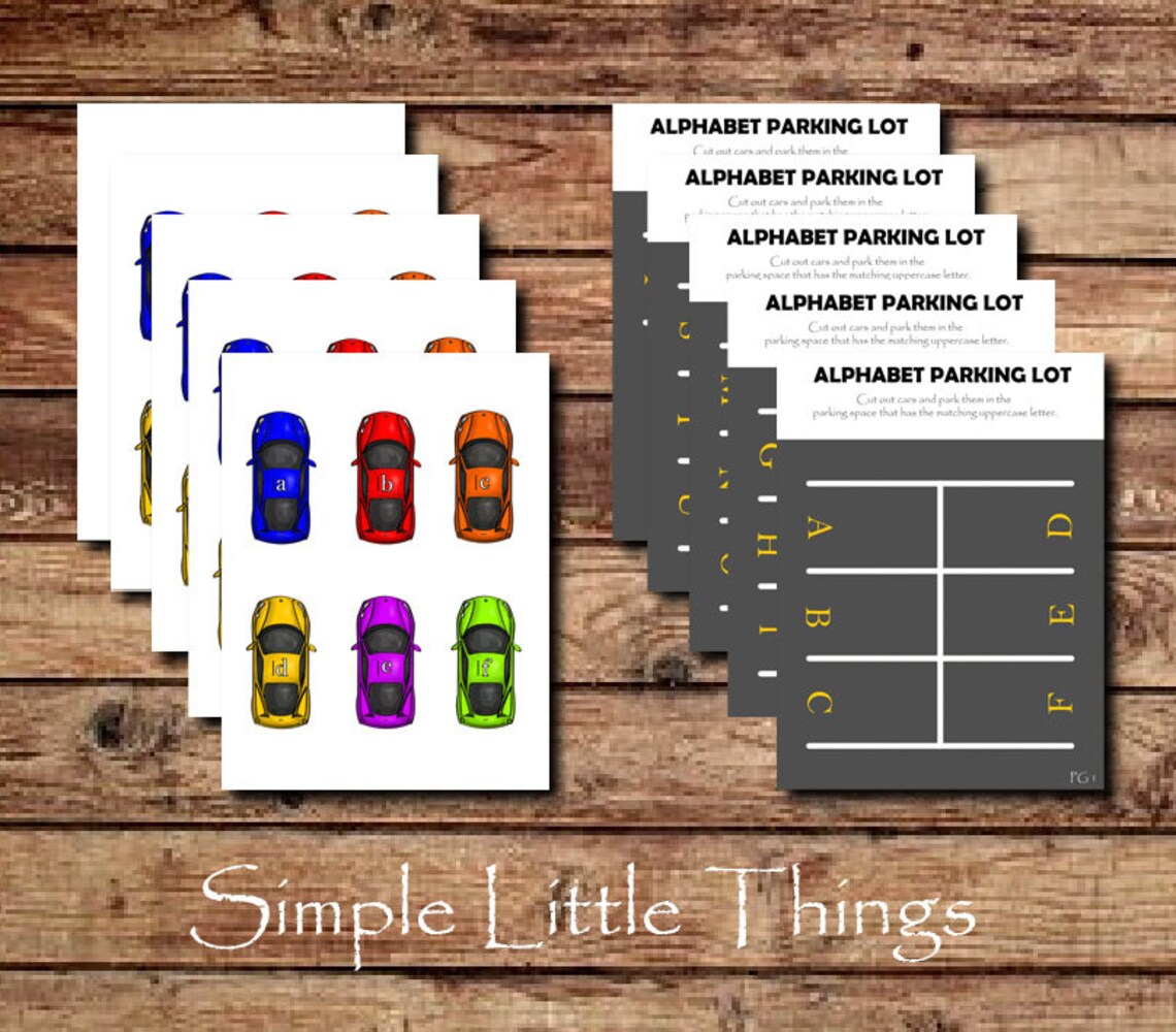 Car Alphabet and Color Activity - PDF, DIY Printables for Toddlers ...