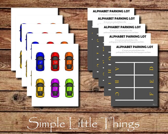 Car Alphabet and Color Activity PDF DIY Printables for - Etsy