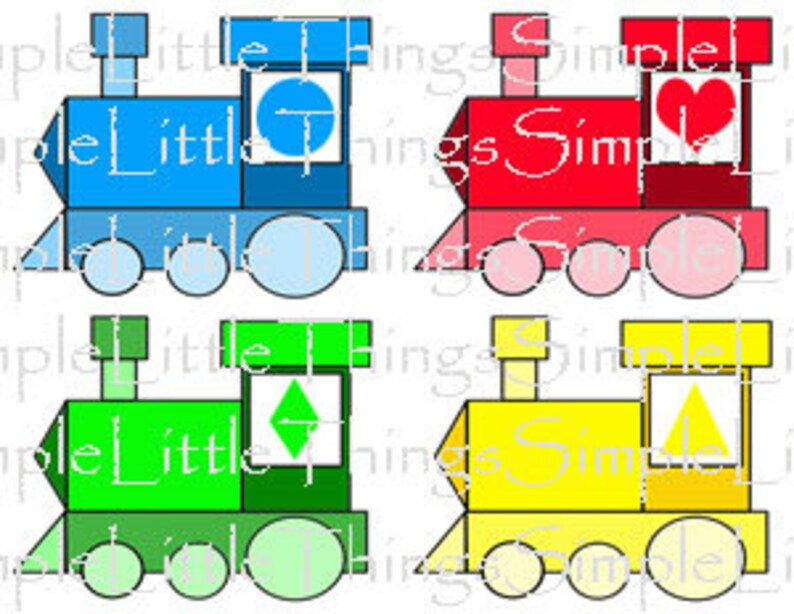 Train Shapes Activity - DIY Printables for Toddlers, Teaching Materials ...