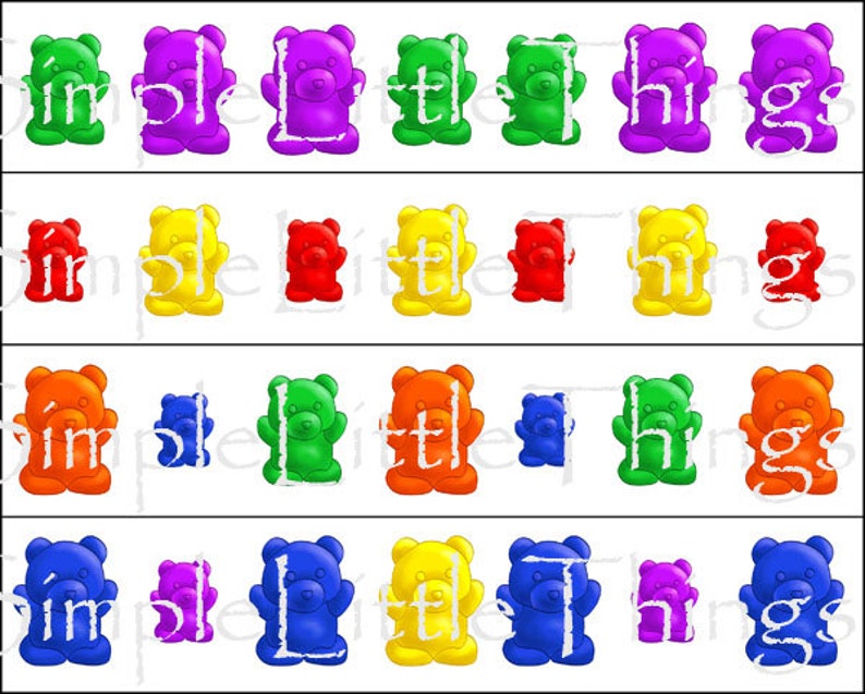 Counting Bears Size and Color Activity - PDF, DIY Printables for ...