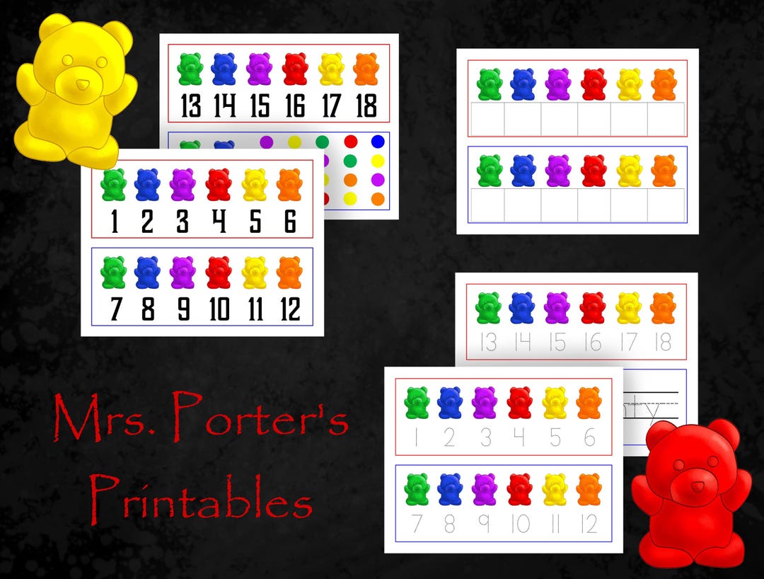 Counting Bears Activity - Printables for Toddlers, Teaching Materials ...