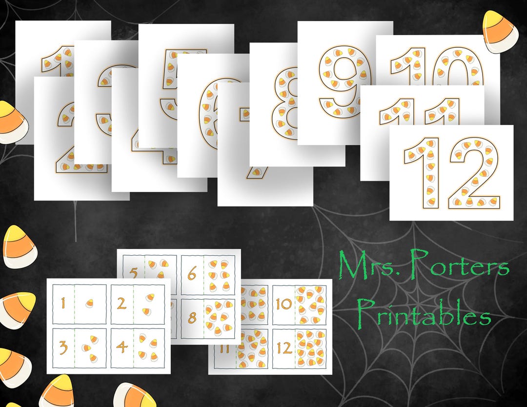 Counting Candy Corn Worksheet, Printable, Preschool, Homeschool ...