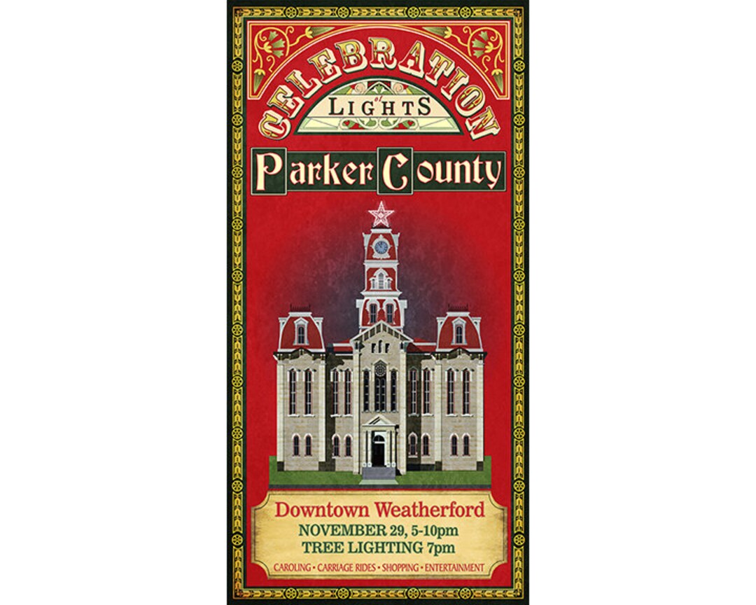 Poster of Weatherford Texas Christmas 2014 Featuring the Beautiful ...