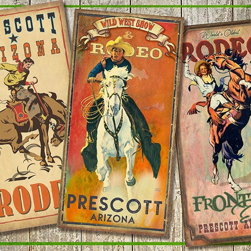Poster Memories of Rodeos in Prescott Arizona | Etsy