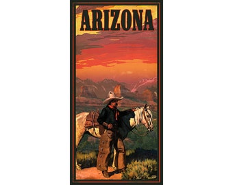 Rodeo Cowboy Poster Design of Prescott Arizona | Etsy