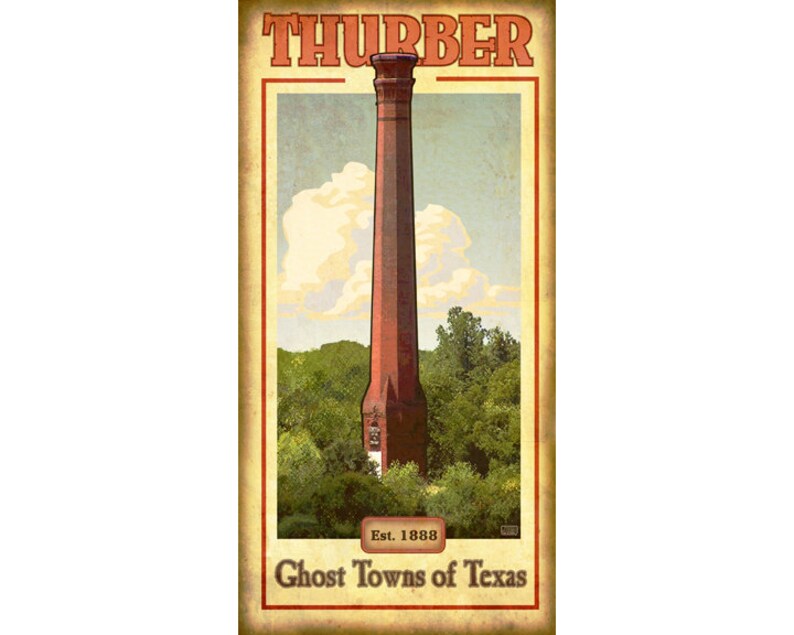 Thurber Texas- Historical Mining Town Poster - Etsy