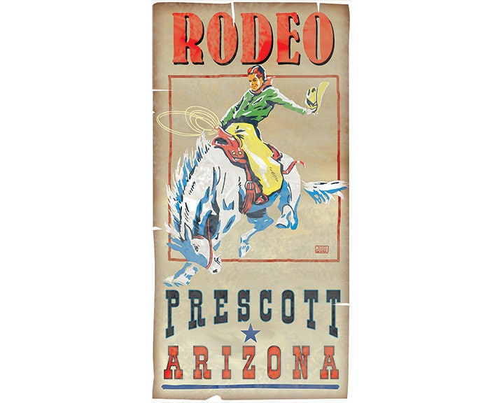 Rodeo Poster of Prescott, Arizona - Etsy