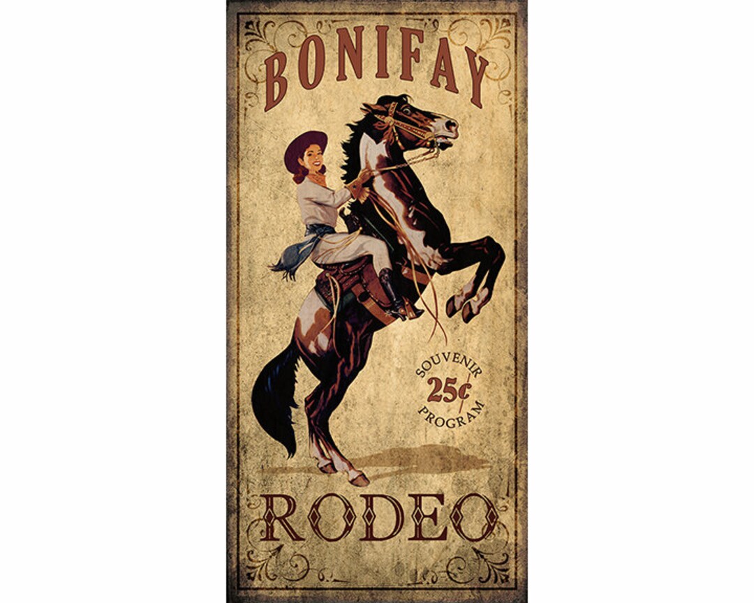 Poster of Rodeo Cowgirl, Bonifay. - Etsy