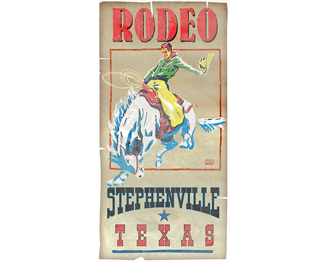 Rodeo Poster of Stephenville, Texas - Etsy