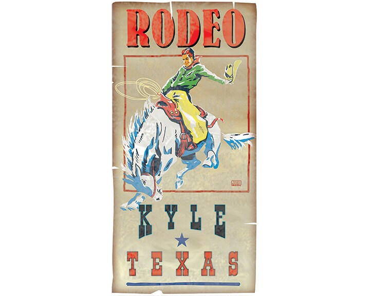 Rodeo Poster Kyle Texas - Etsy