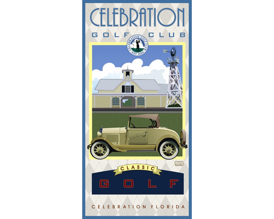 Celebration Golf Course Florida Poster - Etsy