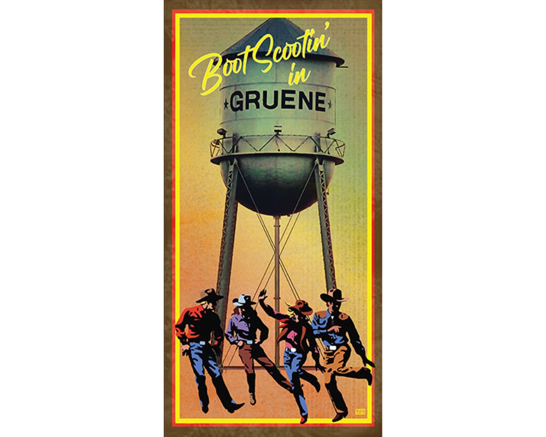 Gruene, Texas Western Line Dancers Poster Wall Art - Etsy