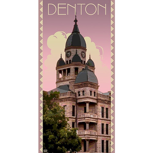 Denton Skyline Poster Art Print Texas TX Item T4300 - Etsy