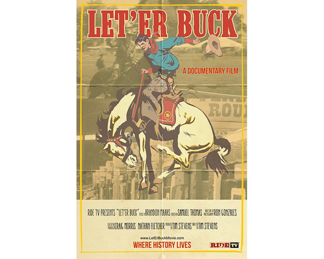 Movie Poster of Let 'er Buck - Etsy