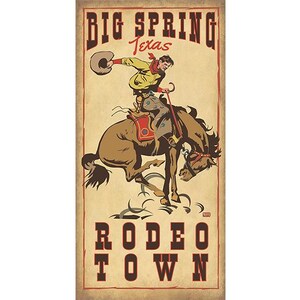 Big Spring Texas Rodeo Bronc Rider Poster - Etsy