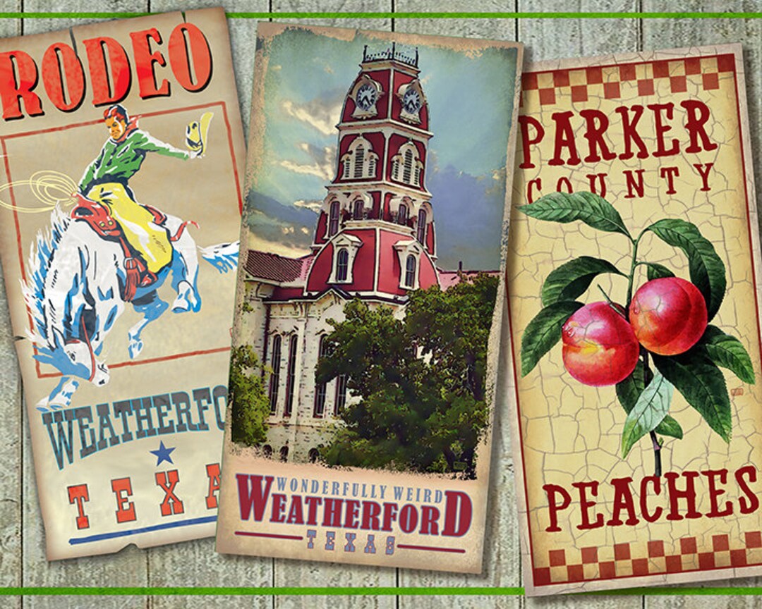 Poster Memories of Weatherford, Texas - Etsy