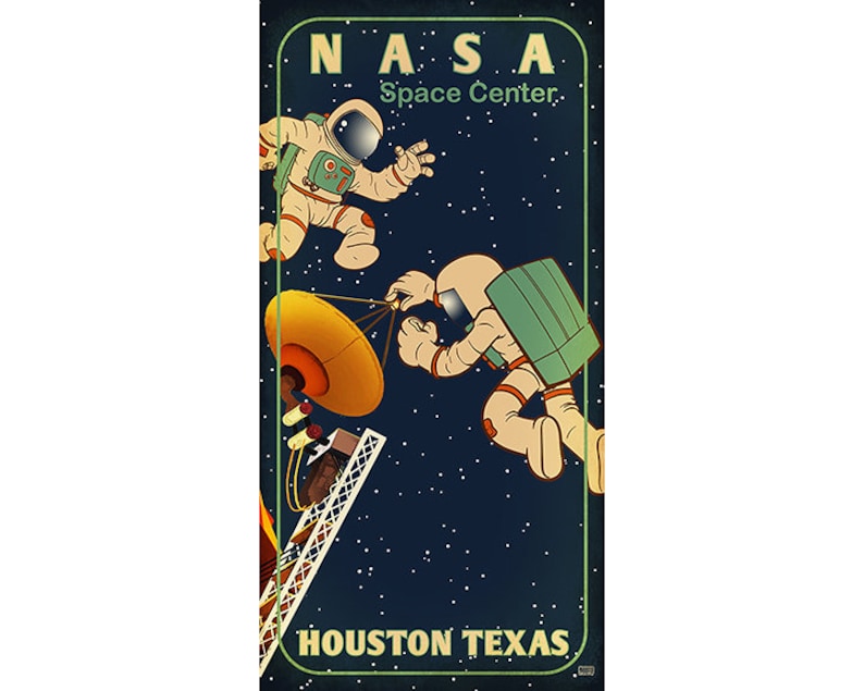 Poster of NASA Space Center Houston Texas - Etsy