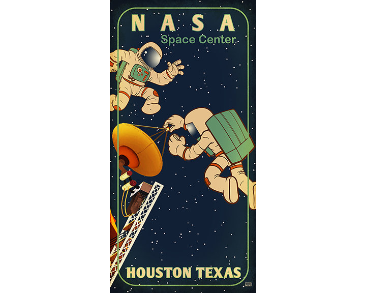 Poster of NASA Space Center Houston Texas - Etsy
