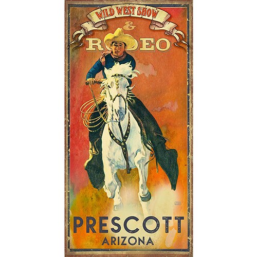 Rodeo Cowgirl Poster Frontier Days Prescott Arizona - Etsy