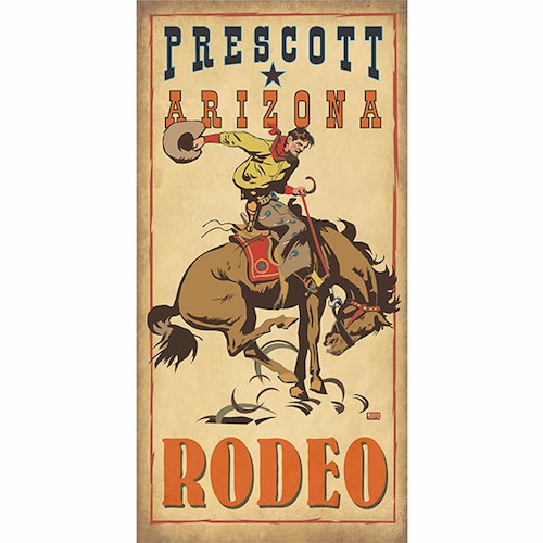 Rodeo Cowboy Poster Design of Prescott Arizona - Etsy
