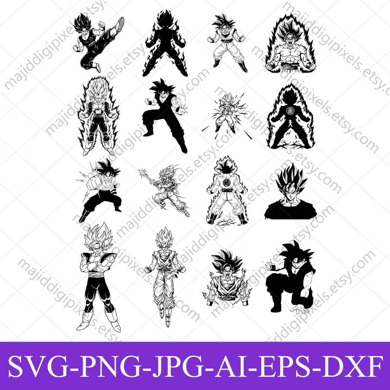 Calcomanía goku - Etsy México