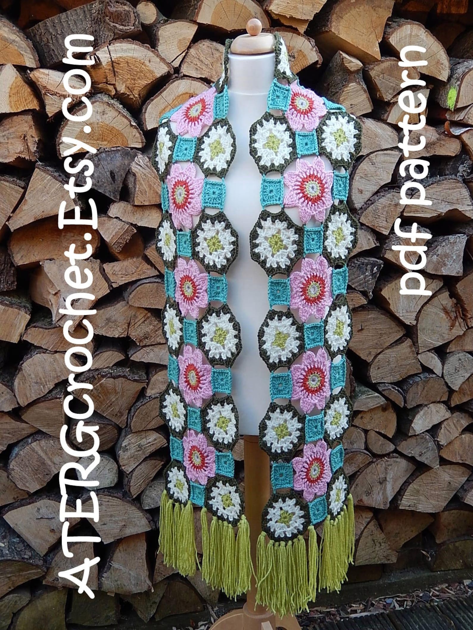 Crochet Pattern FLOWER SHAWL by Atergcrochet - Etsy