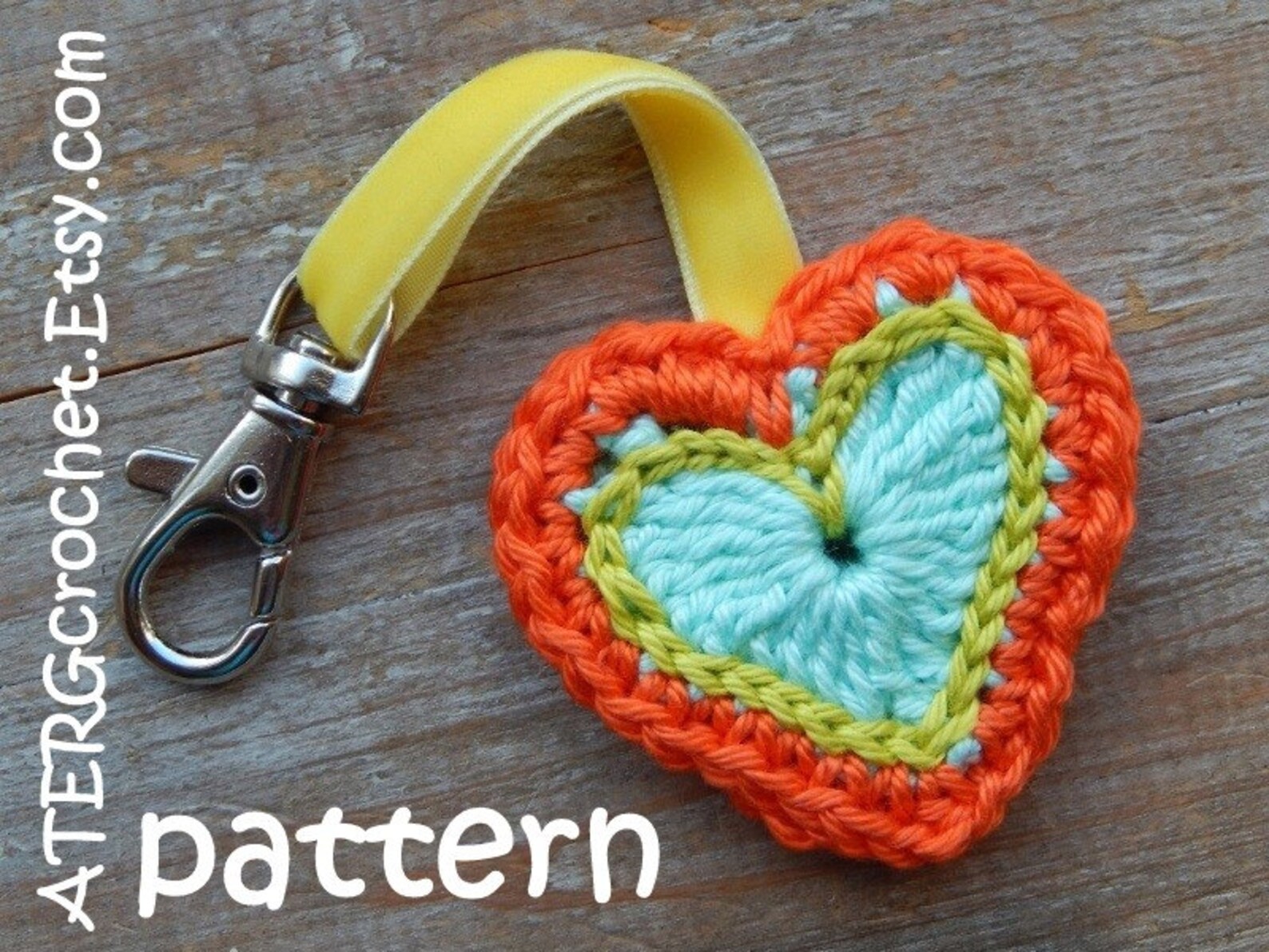 Crochet Heart + Key Ring Pattern - Etsy