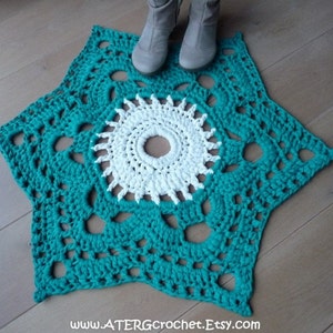 Crochet Pattern STAR RUG by Atergcrochet - XL Crochet - Etsy