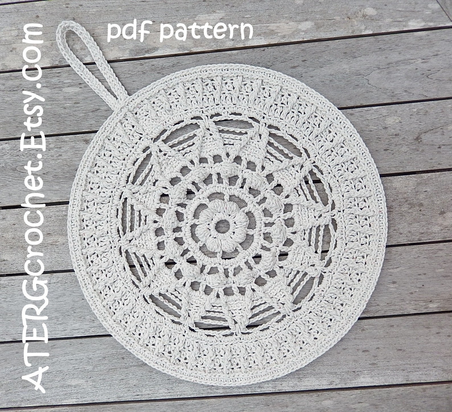 Crochet Pattern BIG MANDALA by Atergcrochet | Etsy