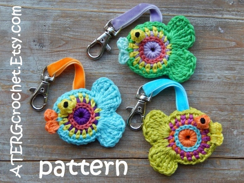 Crochet Pattern FISH Keyring by Atergcrochet - Etsy
