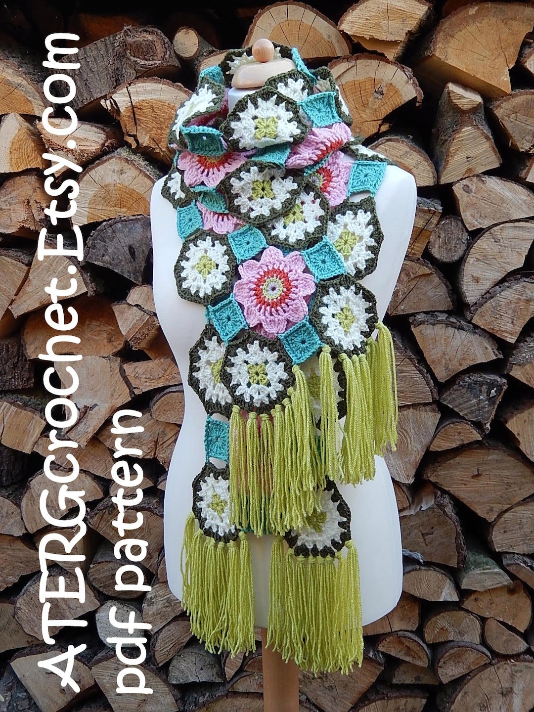 Crochet Pattern FLOWER SHAWL by Atergcrochet - Etsy