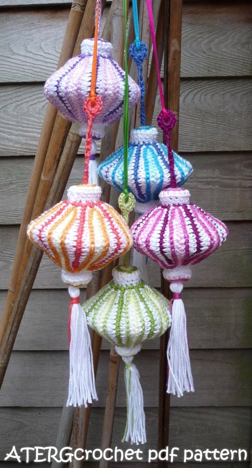 Crochet Pattern CHINESE LANTERN by Atergcrochet - Etsy