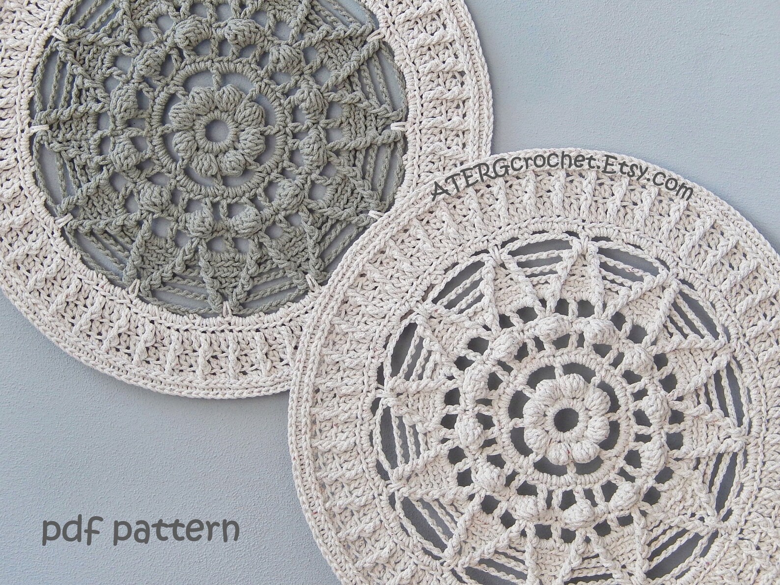 Crochet Pattern BIG MANDALA by Atergcrochet | Etsy